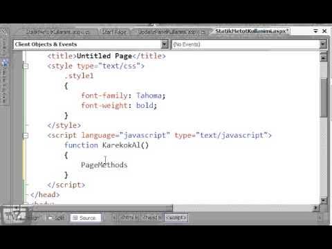 ASP.NET AJAX ile WebMethod Kullanimi - YouTube