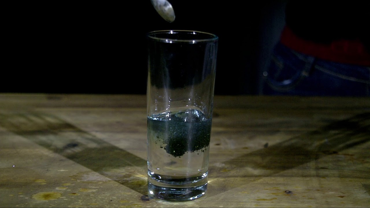 (chemical experiment) explosion in the water - YouTube