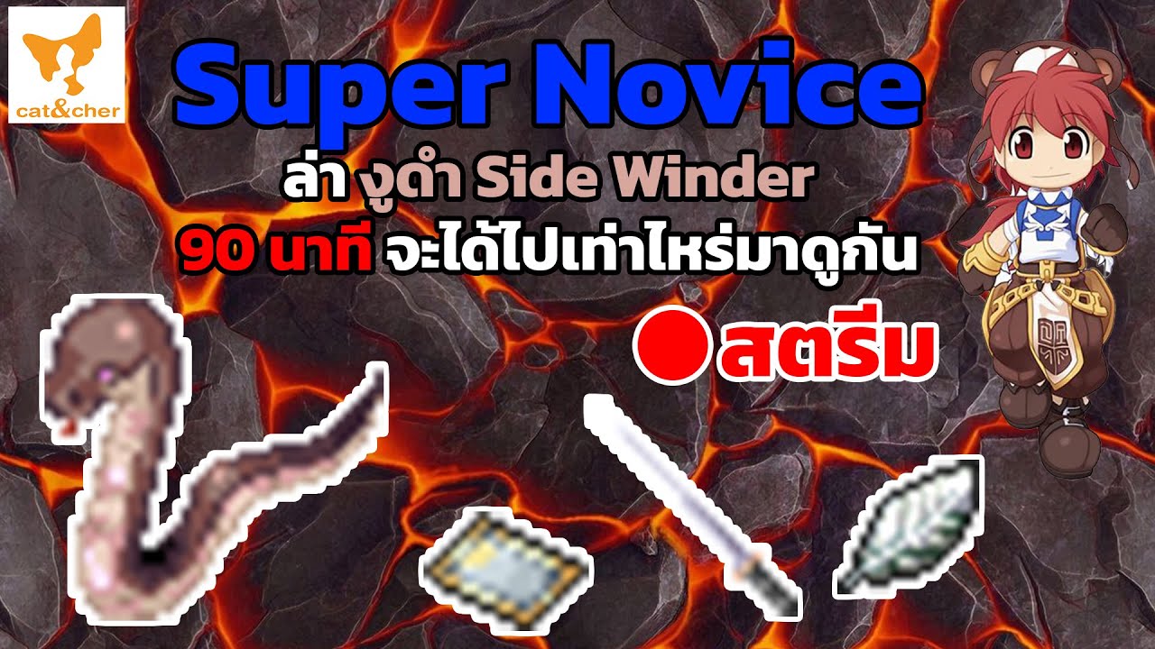 🔴︱ragnarok classic︱Super Novice︱ล่า งูดำ ︱card งูดำ Tsurugi ใบไวท์︱จะ ...