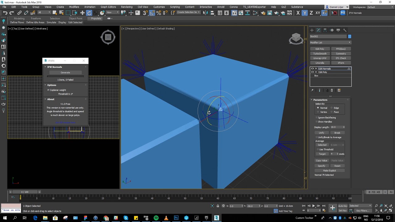 Face Weighted Normals - Testing Script - YouTube