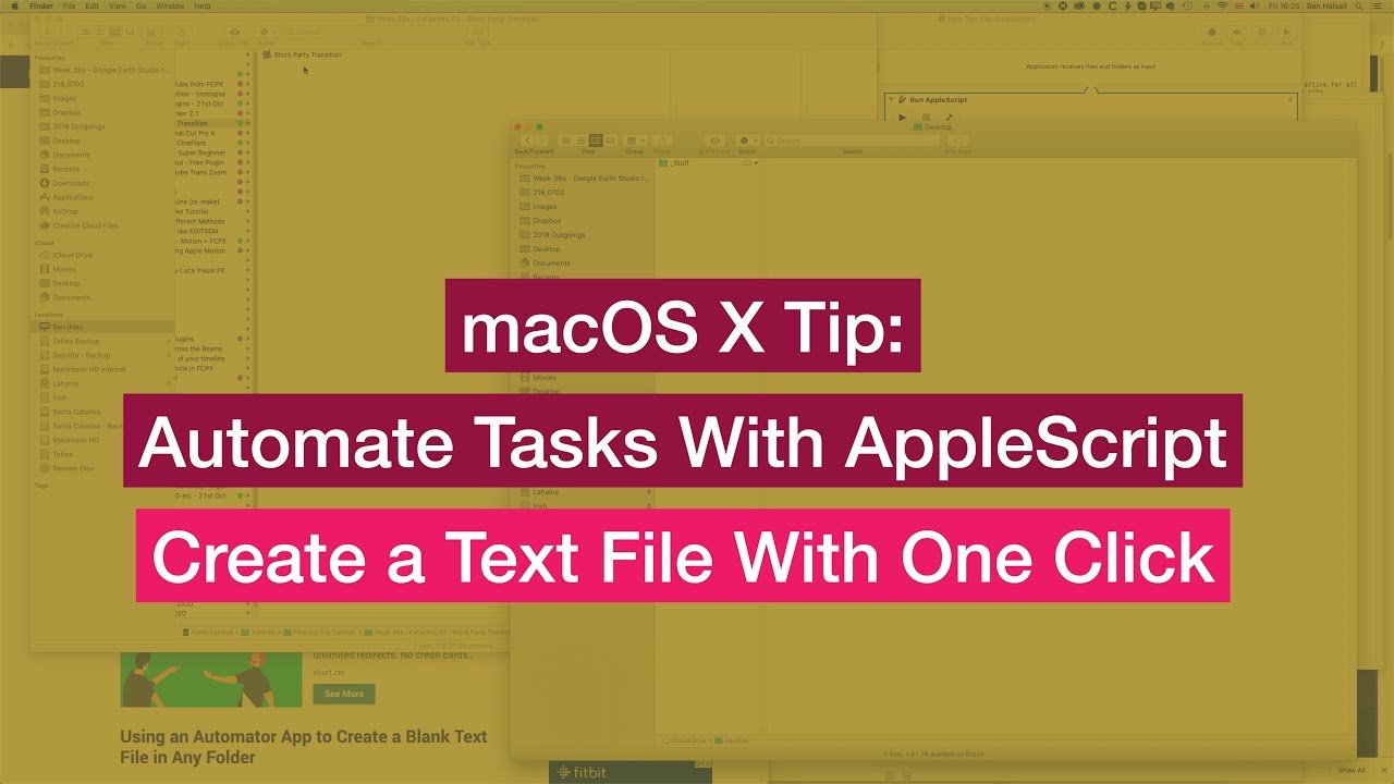 Macos X And Applescript Tip Create A Text Txt File With One Click Improve Workflow On Your 1516