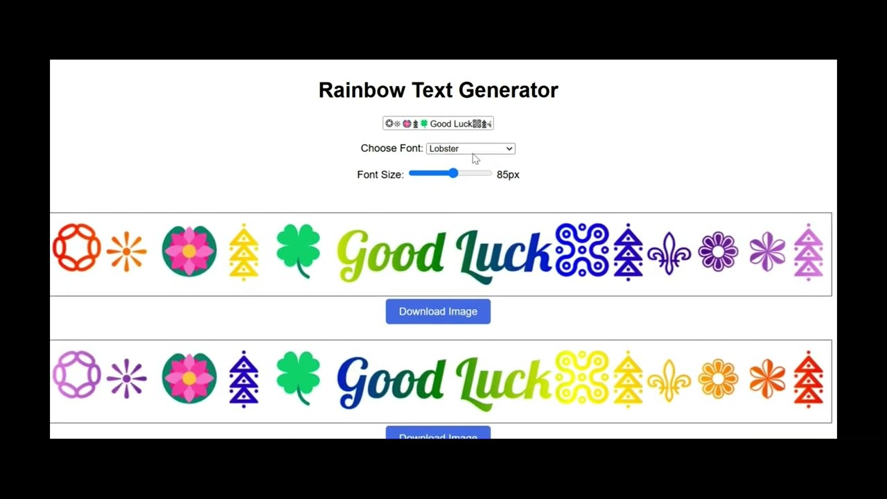 Rainbow text Generator Online - YouTube