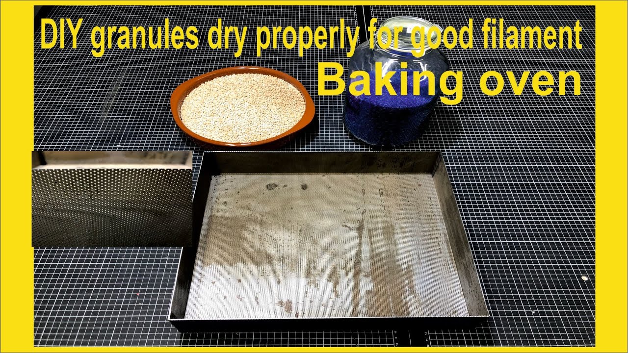DIY properly dry granules and then make filament from them - YouTube