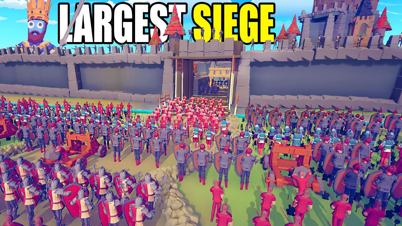 The Largest MEDIEVAL CASTLE SIEGE Ever in TABS! - YouTube