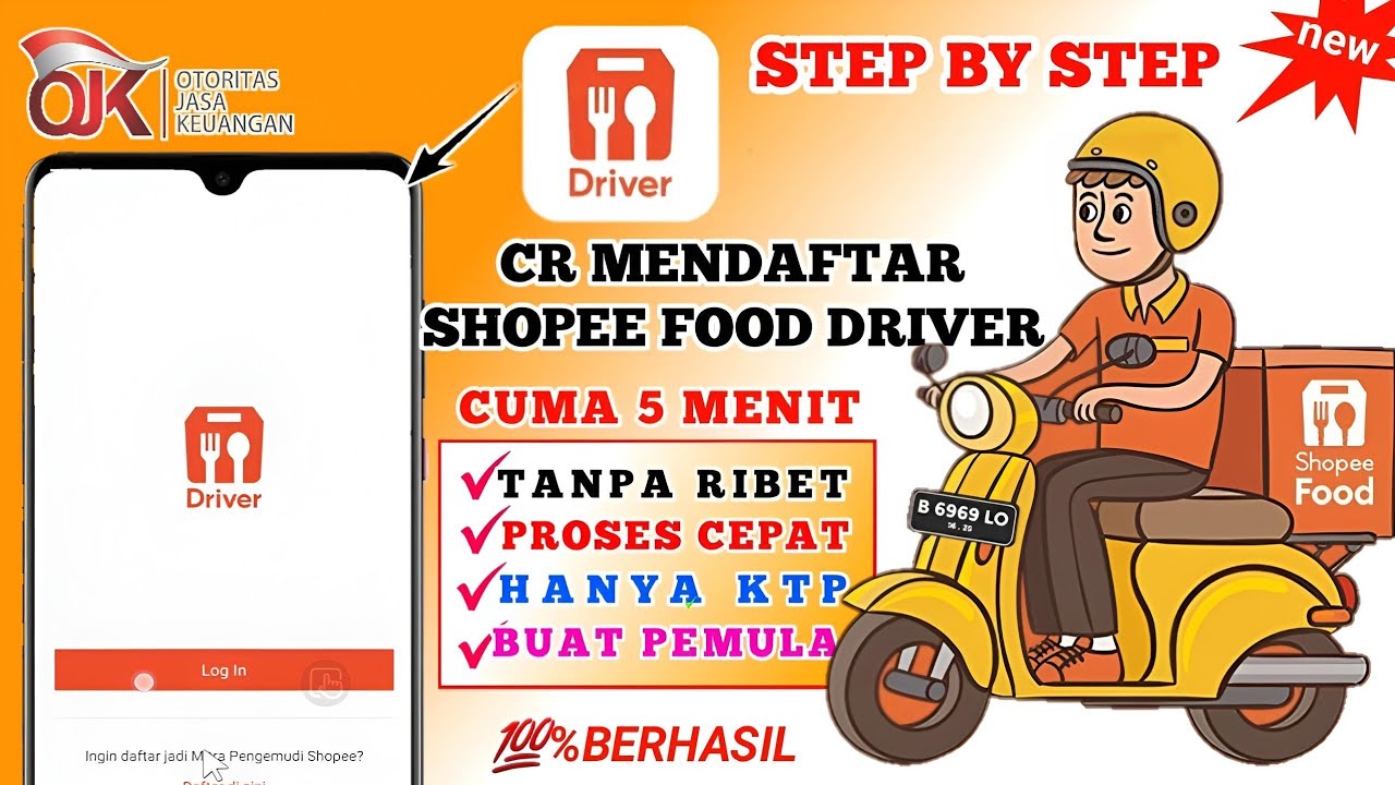 Cara Daftar Shopee Food Driver 2025 | Daftar Driver Shopee Food - YouTube