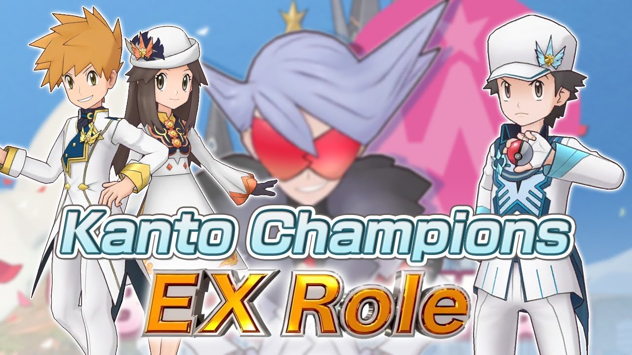[Pokemon Masters EX] EX ROLED KANTO CHAMPION TRIO VS BATTLE VILLA - YouTube