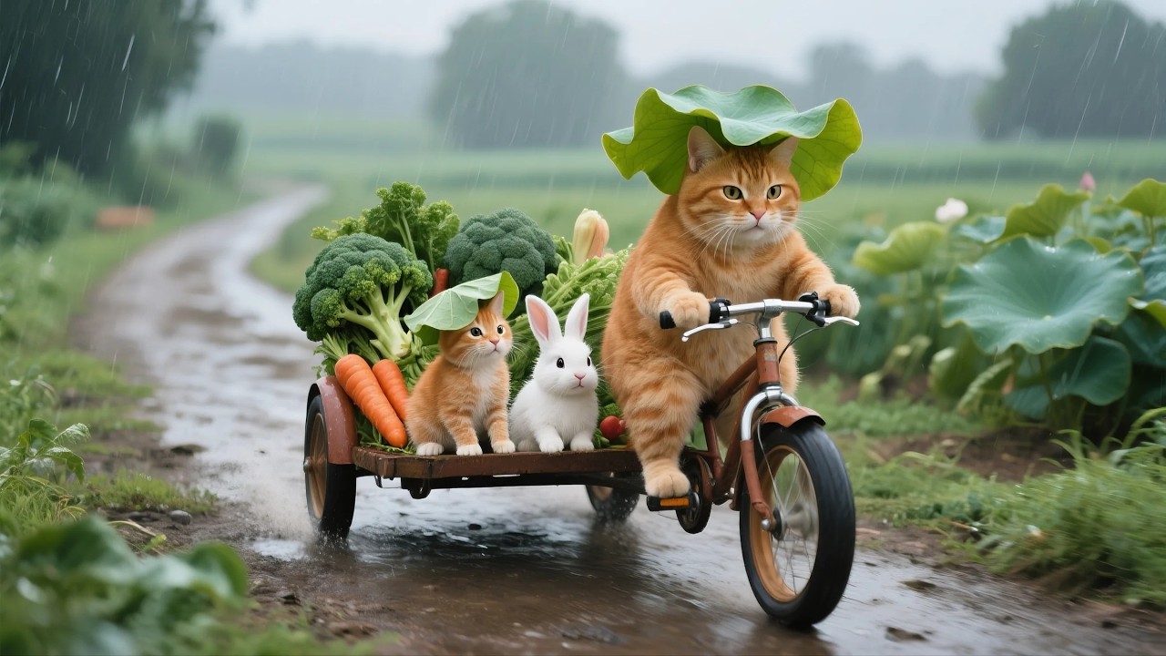 Ginger and Mama Cat Rescue an Abandoned Bunny Who Finally Feels a Mother's Love Again💕 - YouTube