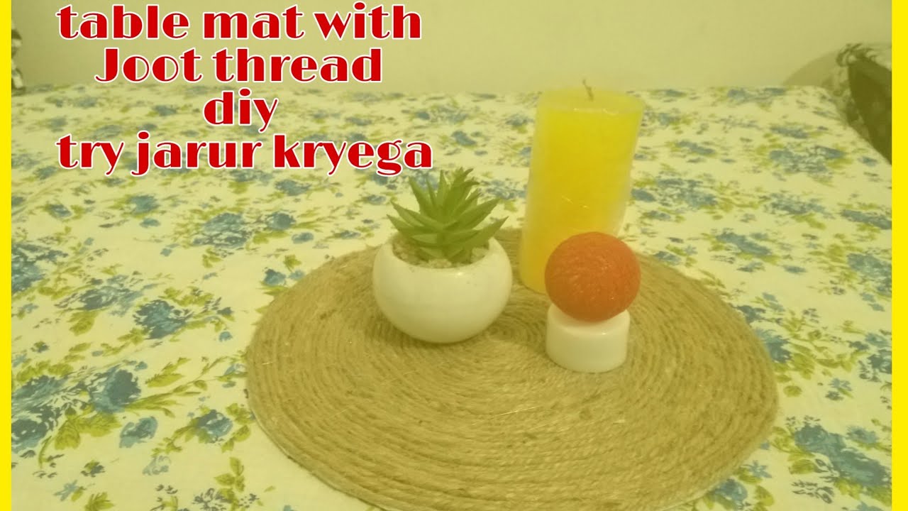 Table mat with Joot thread #diy #bestoutofwaste - YouTube