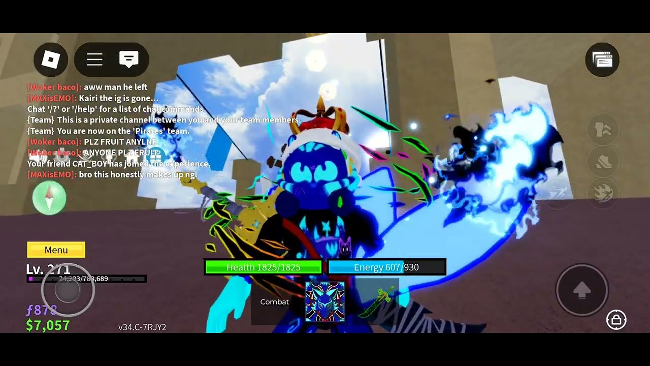 playing blox fruits update 24 - YouTube