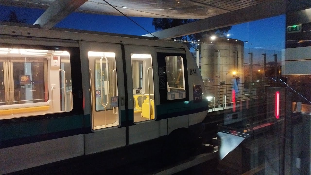 Métro de Rennes Siemens VAL 208 AG AB 14 entre La Poterie et Kennedy ...