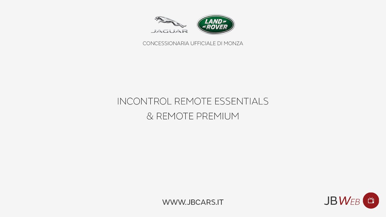 Jaguar Land Rover - Incontrol Remote Essential e Remote Premium - YouTube
