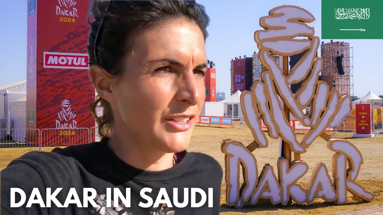 I drive to the PRIVATE camp of the Dakar rally in Saudi Arabia - YouTube
