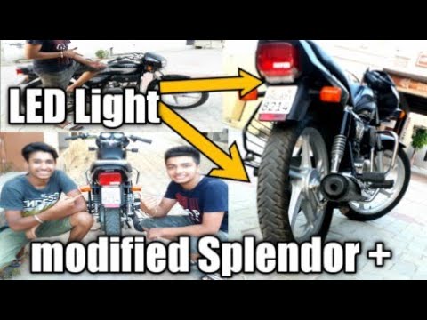 Fully modified Hero Splendor Plus with big size tyre - YouTube