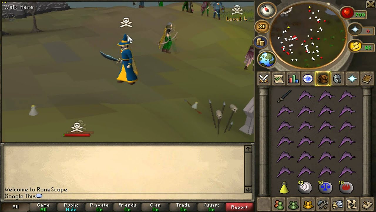 RuneScape 2012 Pking Live Commentary risking f2p str pure - YouTube
