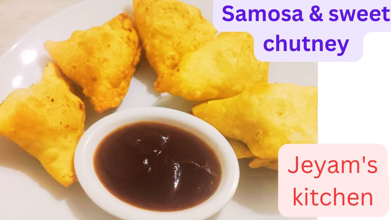 Samosa& sweet chutney | potato samosa |Sweet tamarind dates chutney ...