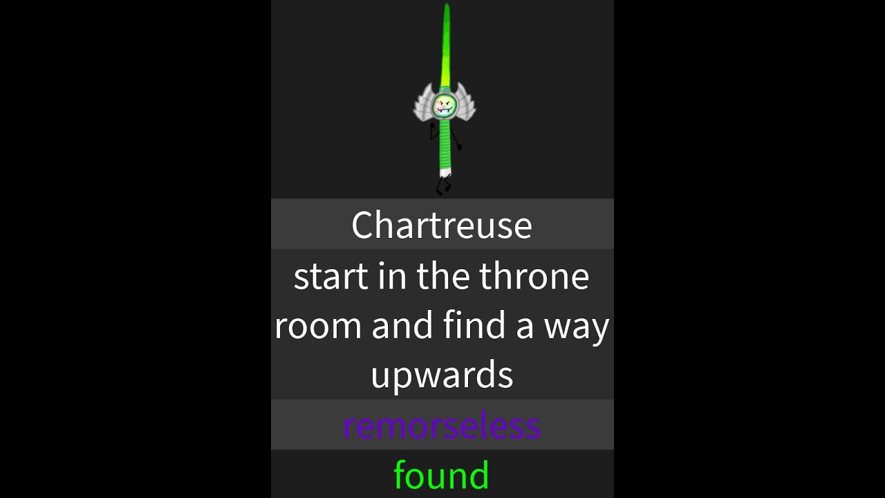 How to get Chartreuse in Find the Bfb characters (900) - YouTube