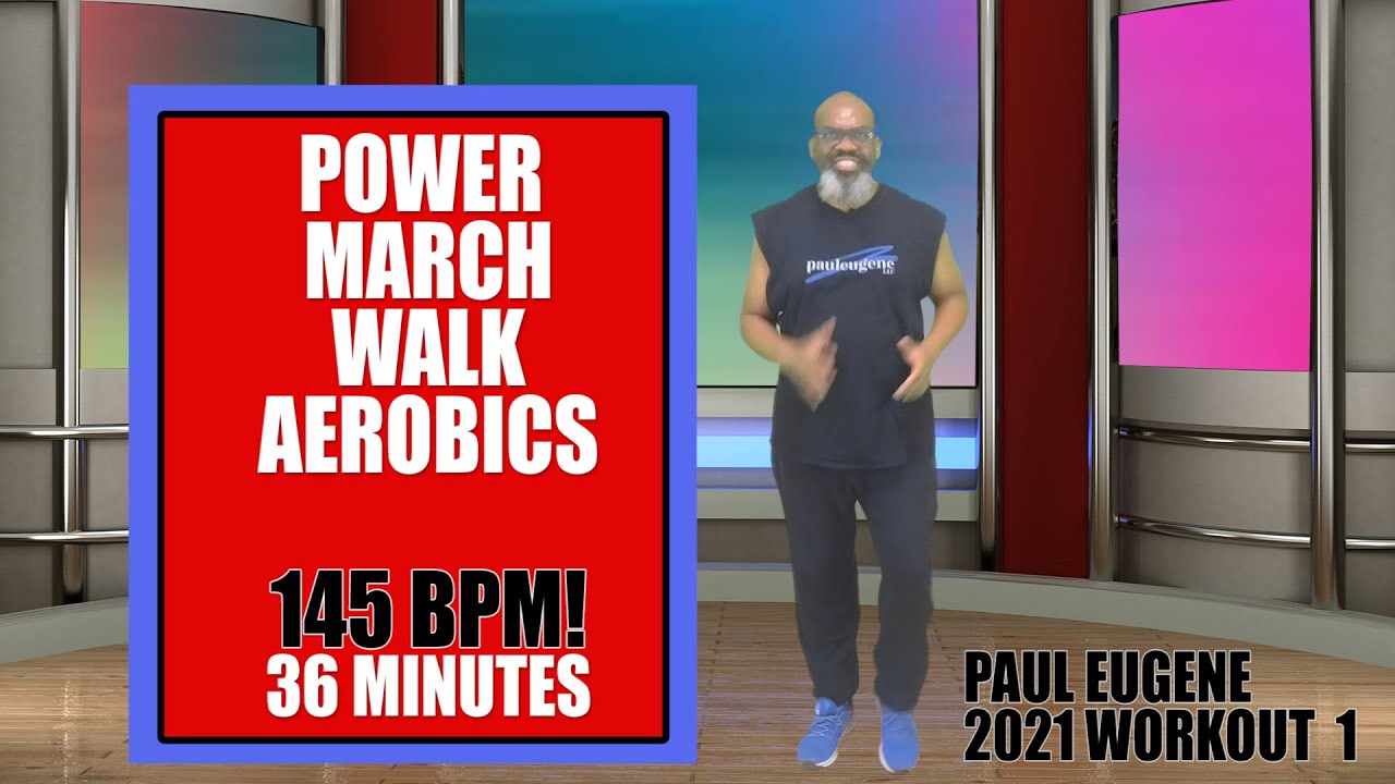 Power March Walk Hi Lo Aerobics 2021 #1 Cardio Workout| 145 BPM | 36 ...