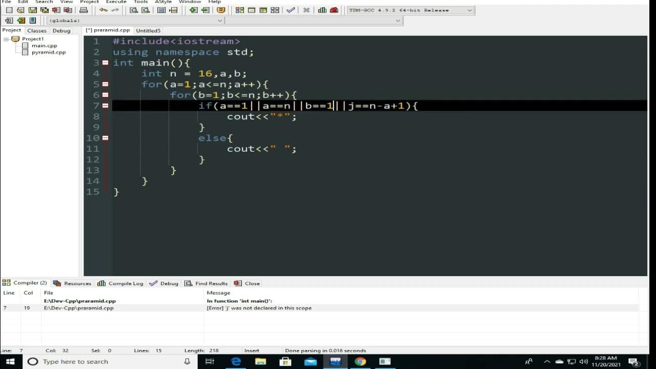 C++ program to print hollow square pattern with X shape. - YouTube
