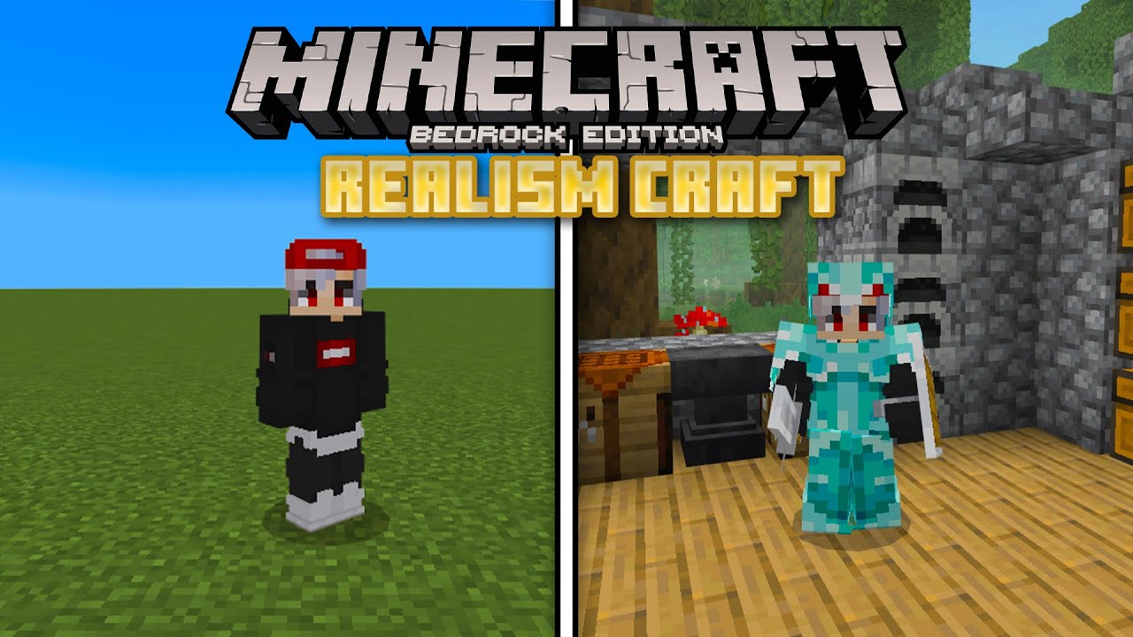 JUGUÉ MINECRAFT BEDROCK MEJORADO | Realism Craft #1 - YouTube