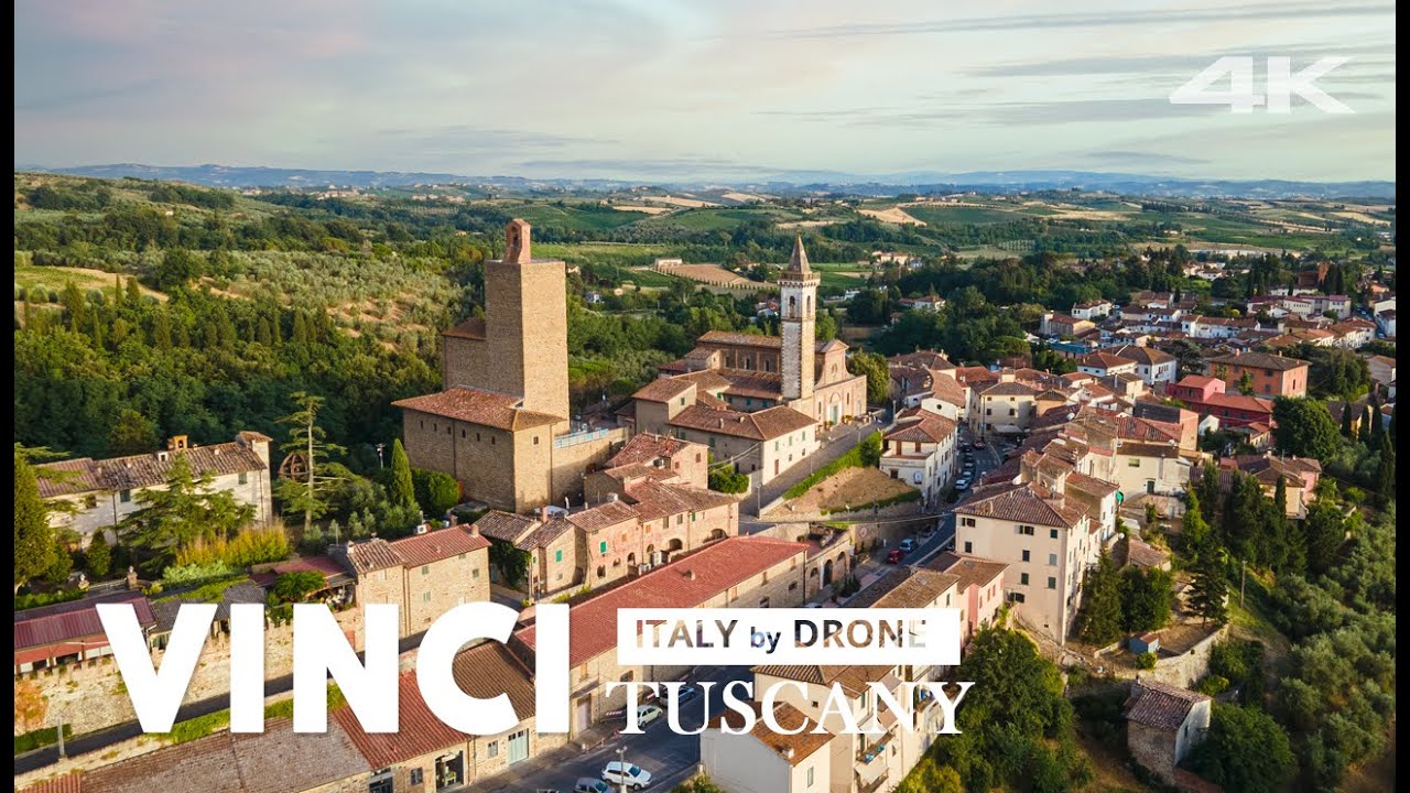 VINCI Italy by drone | 4K Tuscany from above | Where the spirit of ...