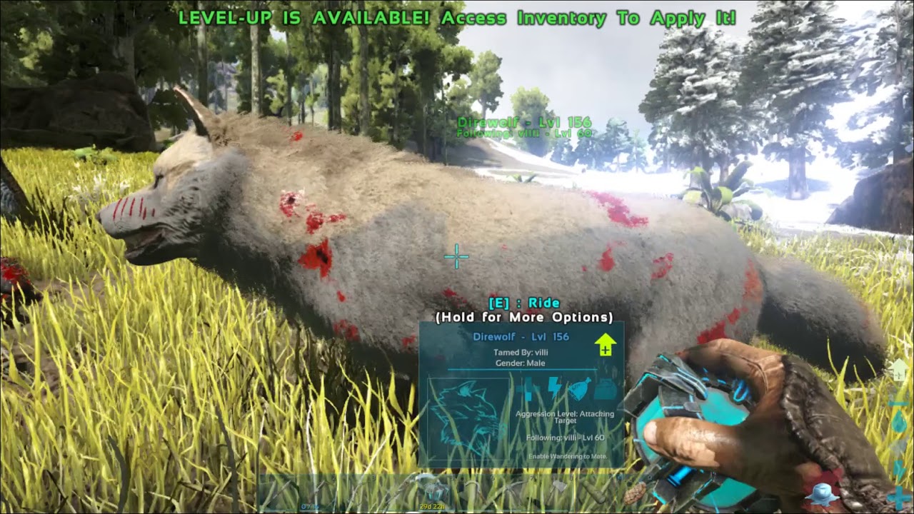 TAMING A ARGY AND AN DIREWOLF! CRYO SICKNESS? Ark survival evolved ...