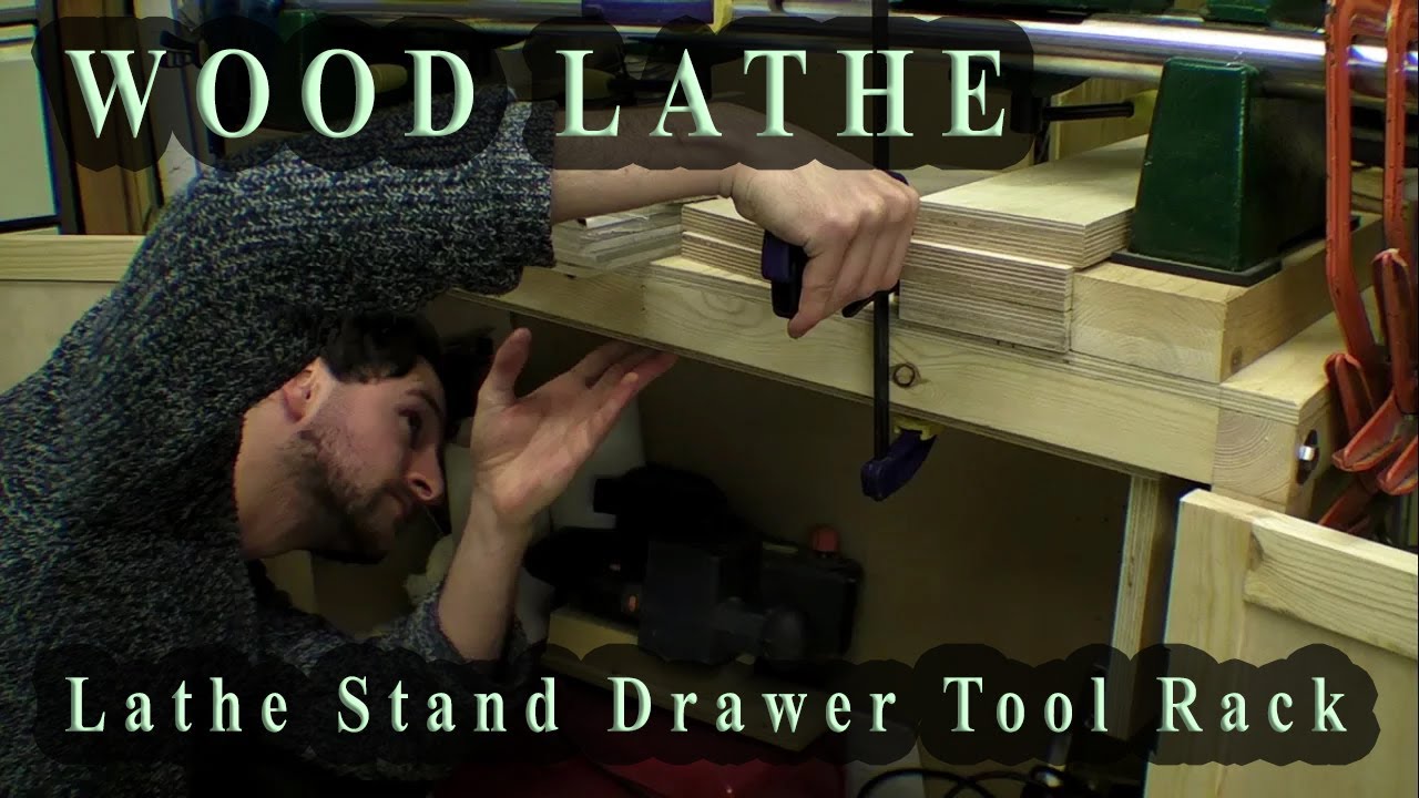 Making & Installing Drawer / Tool Racks to Wood Lathe Cabinet - YouTube