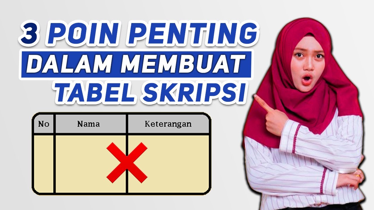 Cara Membuat Tabel Skripsi di Word (Terbaru 2021) - YouTube