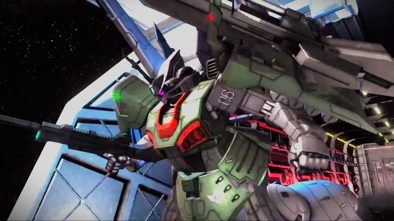 Gundam Battle Operation 2, Rick Dijeh with composite frame A in space ...