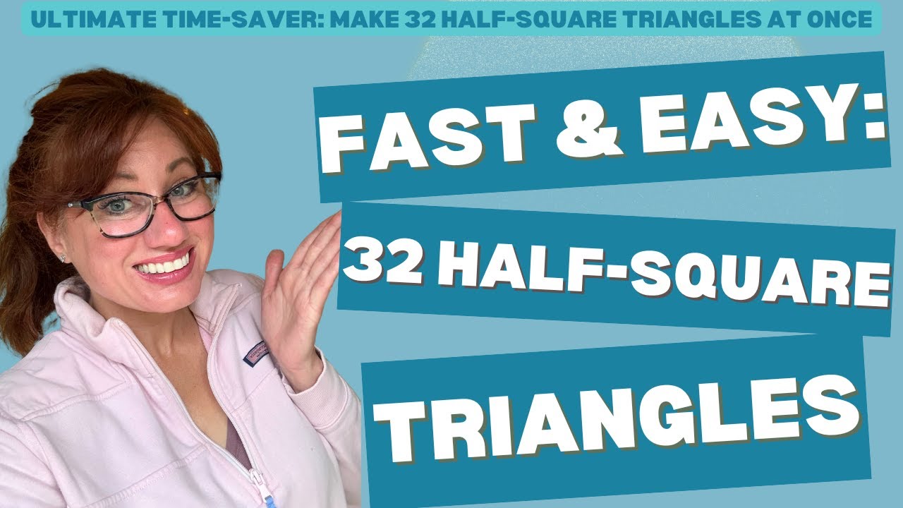 Fast & Easy 32 Half-Square Triangles at Once! 😲 - YouTube