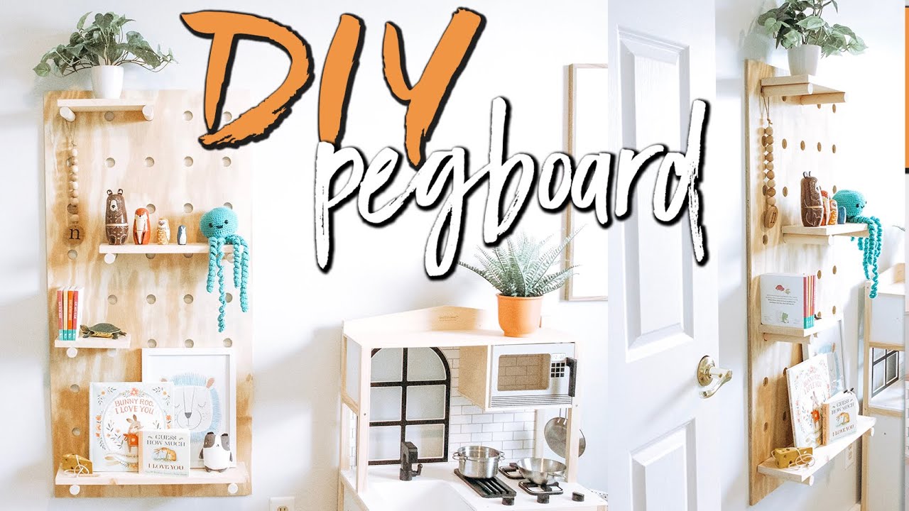 Diy Pegboard With Shelves - YouTube