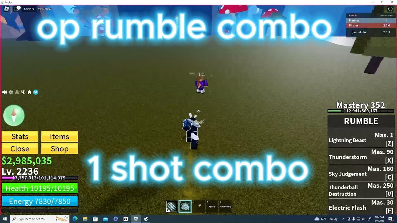 EASY AND OP RUMBLE+SPIKEY TRIDENT+E CLAW COMBO - YouTube