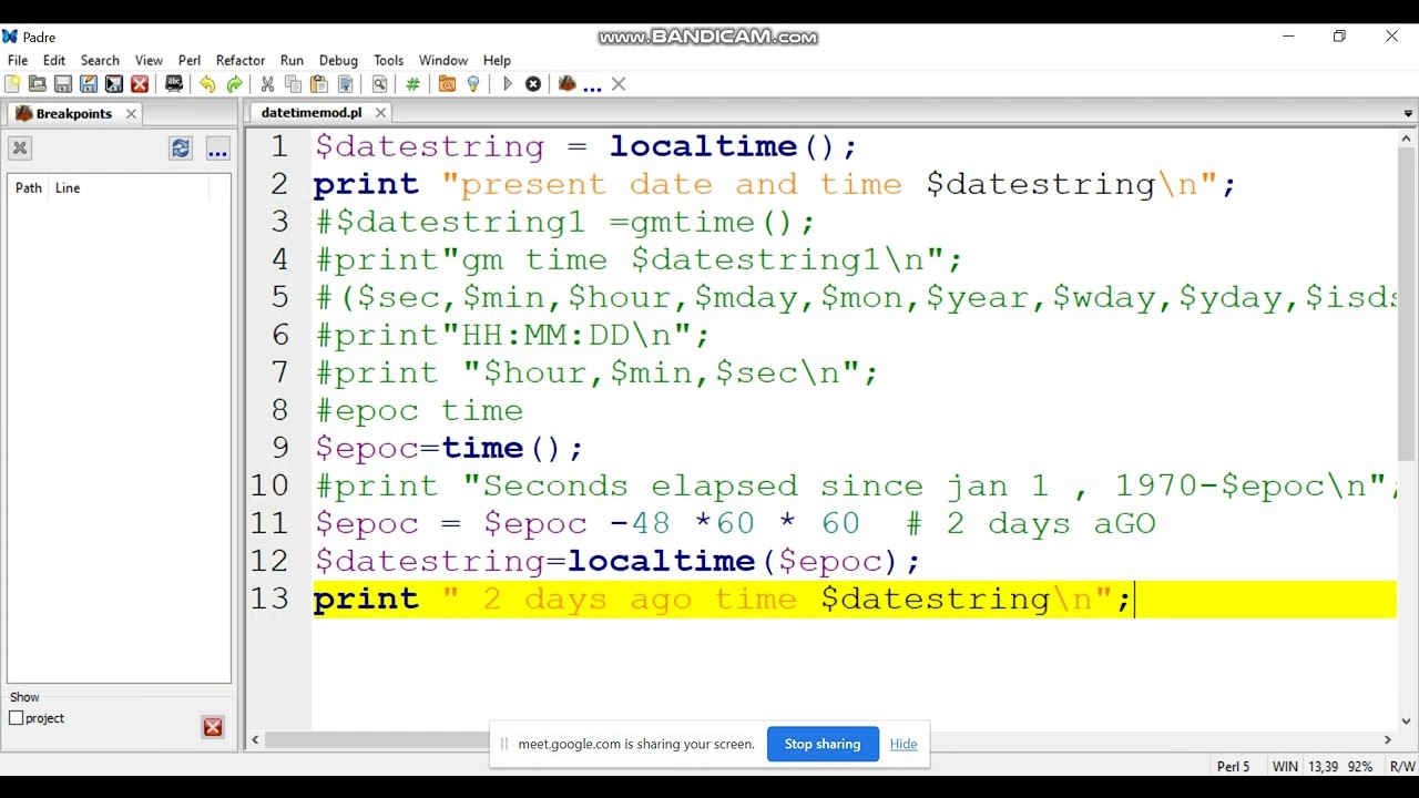 Datetime Module In Padre Perl YouTube Datetime Module In Padre Perl YouTube