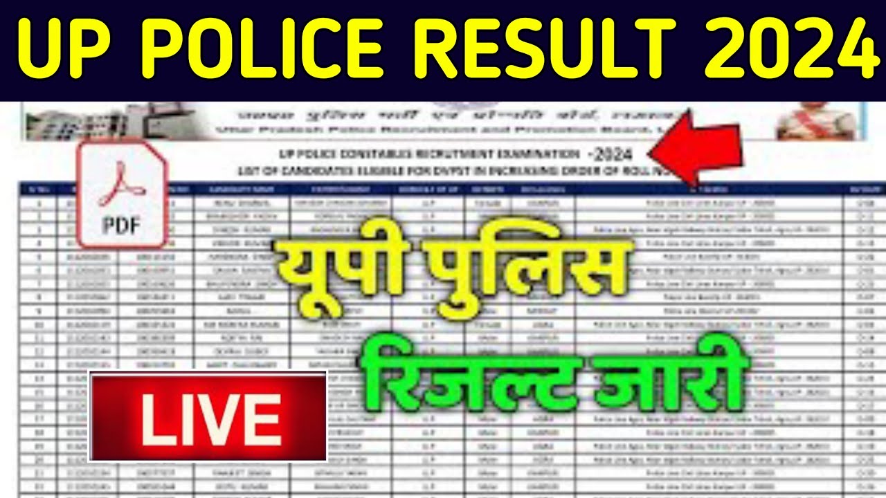 UP POLICE RESULT 2024||up police result आ गया दोस्तों||up police result ...