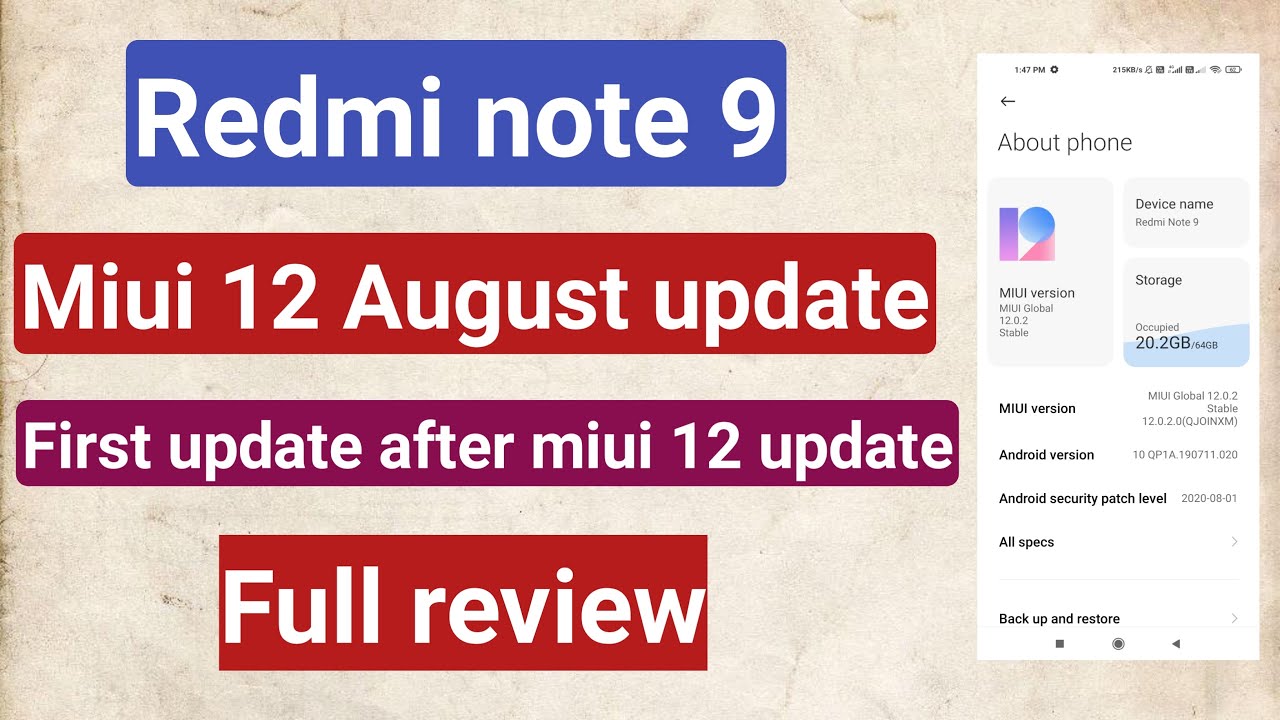redmi note 9 august update | redmi note 9 new update | redmi note 9 ...