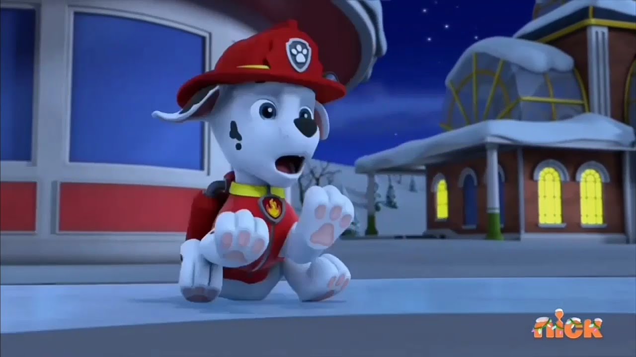 Paw Patrol Clip: Marshall's Pup-Mas Wipe Out 😂 || Pups Save A Bah ...