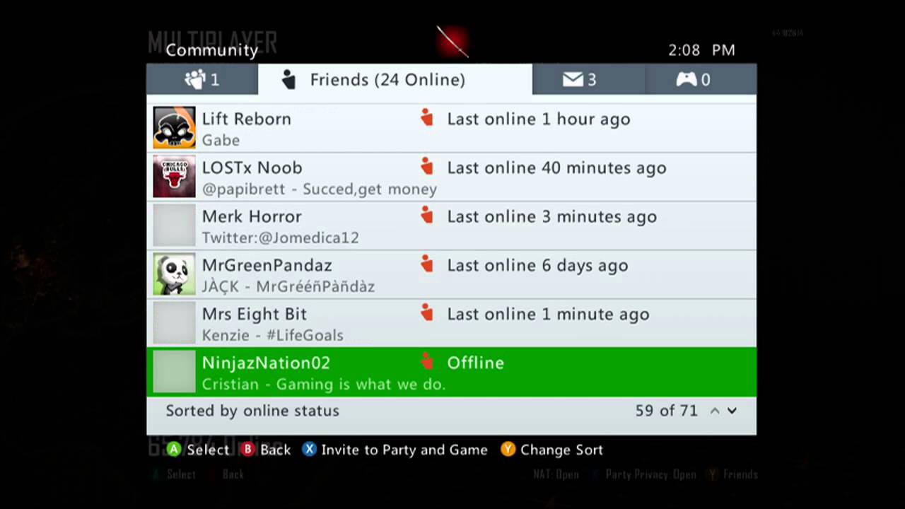 VOLCE's Xbox 360 Friends List (first video) - YouTube