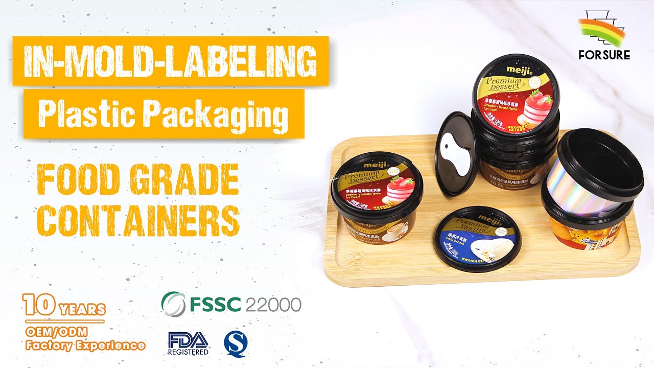 160ml Plastic rigid IML packaging for ice cream container - YouTube