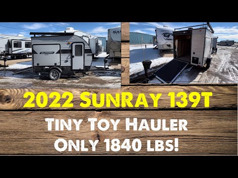 2022 Sunset Park RV SunRay 139T Toy Hauler Travel Trailer - YouTube