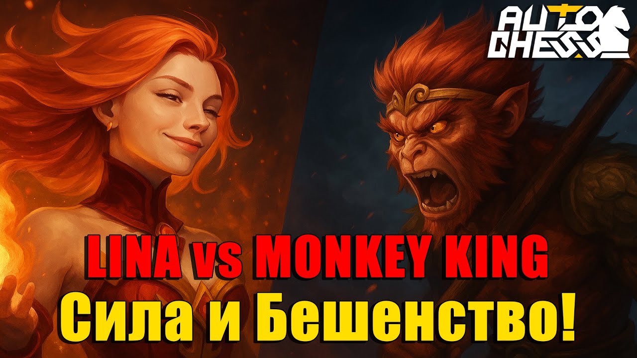 Lina vs Monkey King! Сила и Бешенство! Auto Chess S31 - YouTube