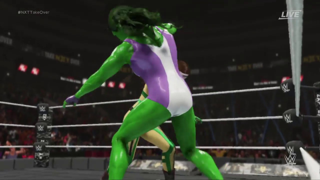 WWE 2K19 She-Hulk vs. Rogue - 2 Out Of 3 Falls Match - YouTube