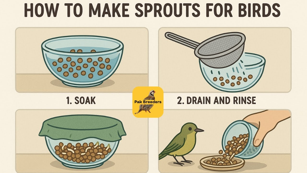 How To Make Sprouts For Birds || Healthy Food For Parrots || Best ...