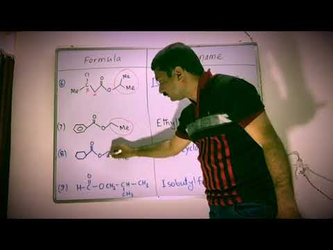 IUPAC NAMES & COMMON NAMES OF ESTERS - YouTube
