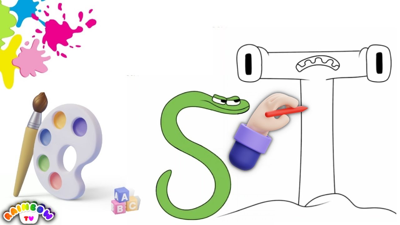 Learn STUV/ Alphabet Lore on Rainbow TV/ Drawing, Painting, Coloring ...