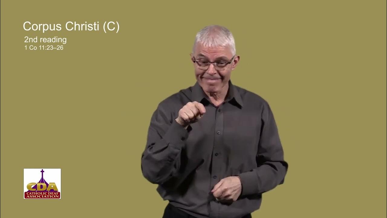 Mass readings: Corpus Christi (Year C) - YouTube