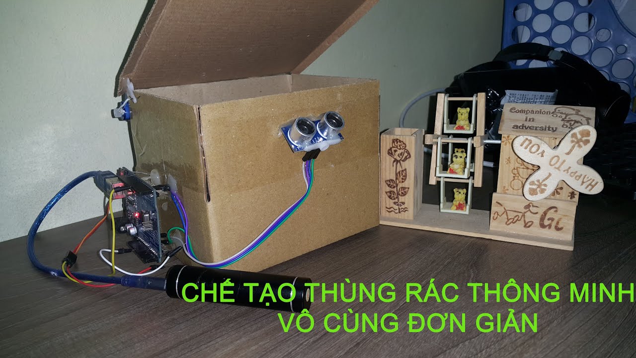 CHẾ TẠO THÙNG RÁC THÔNG MINH - DEMO - YouTube