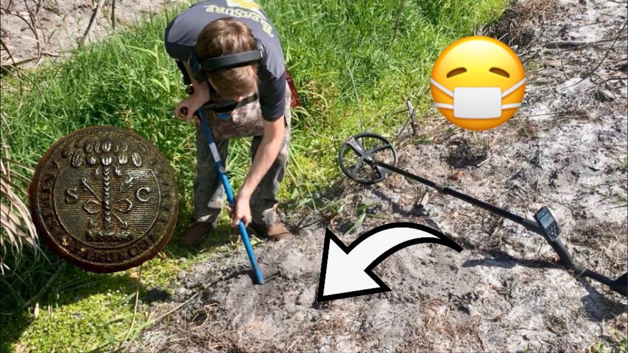 RARE South Carolina button found metal detecting!! (speechless) - YouTube