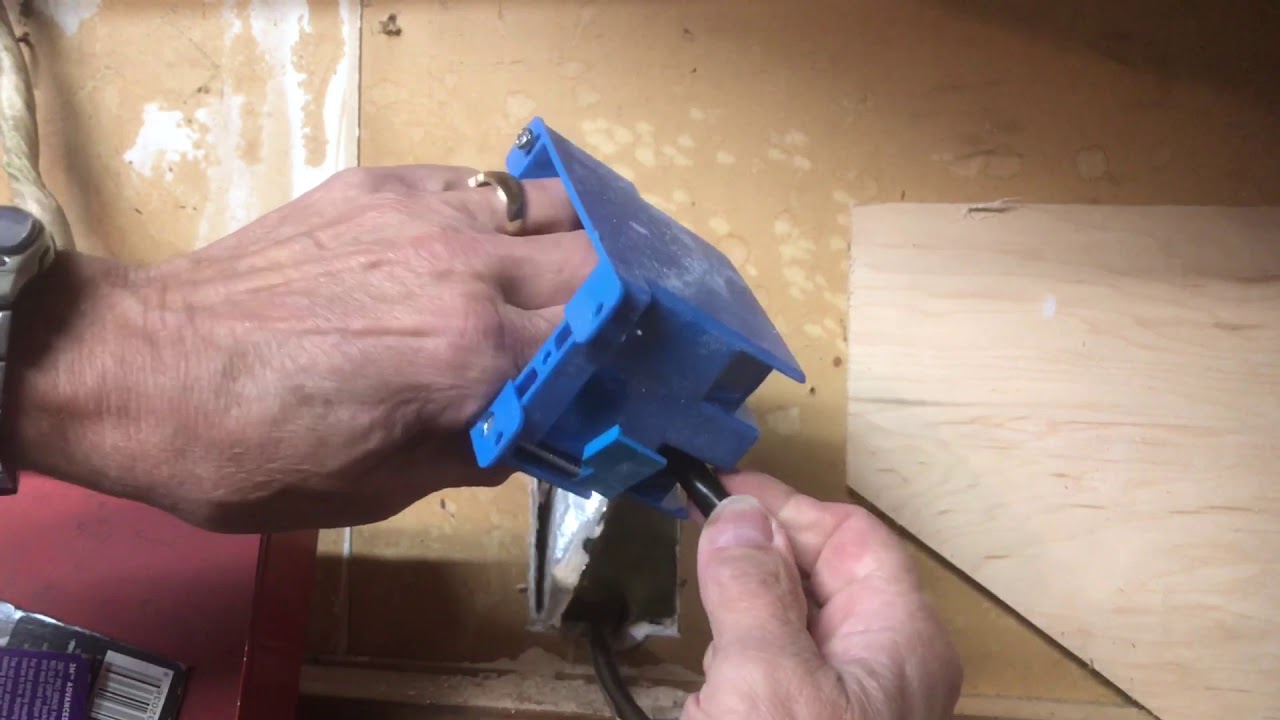 How to install a remodel electrical outlet box - YouTube