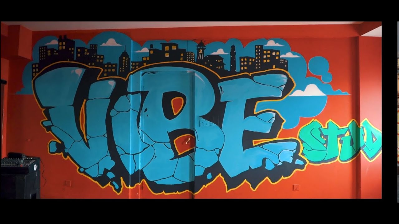NEW GRAFFITI ART WORK AT THE VIBE DANCE STUDIO - YouTube