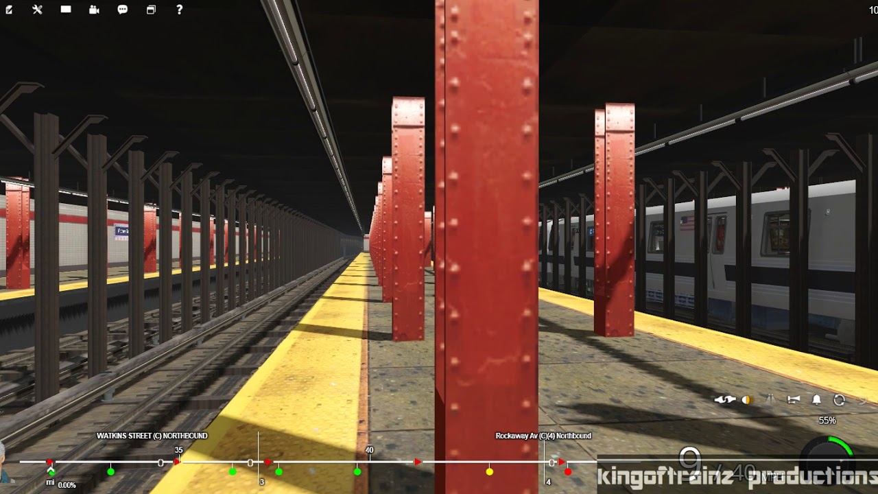 Trainz 2019: R44 (C) Train Ride (Van Sinderen Av to Bedford-Roebuck ...