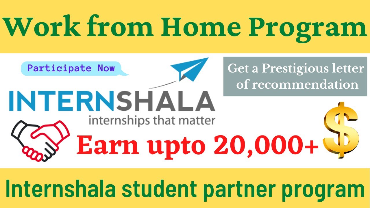 Internshala Work From Home Campus Ambassdor Program |Internshala student partner program | - YouTube